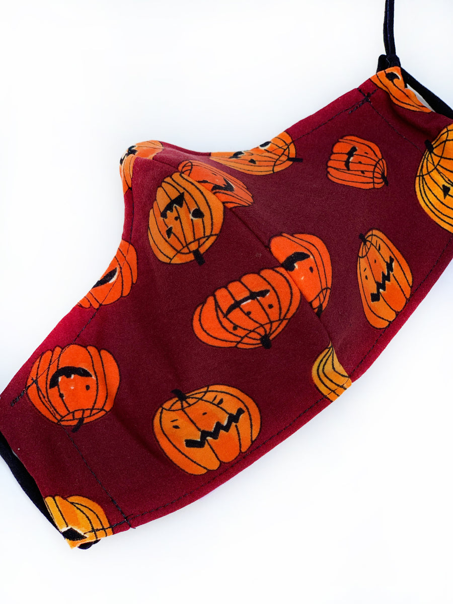 Halloween Pumpkins Jack O Lantern Face Mask – The Purple Puddle