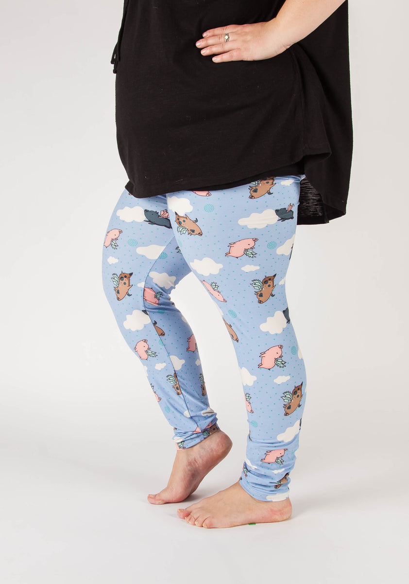 Soft Flying Pig Leggings Plus Size 2X-5X – The Purple Puddle