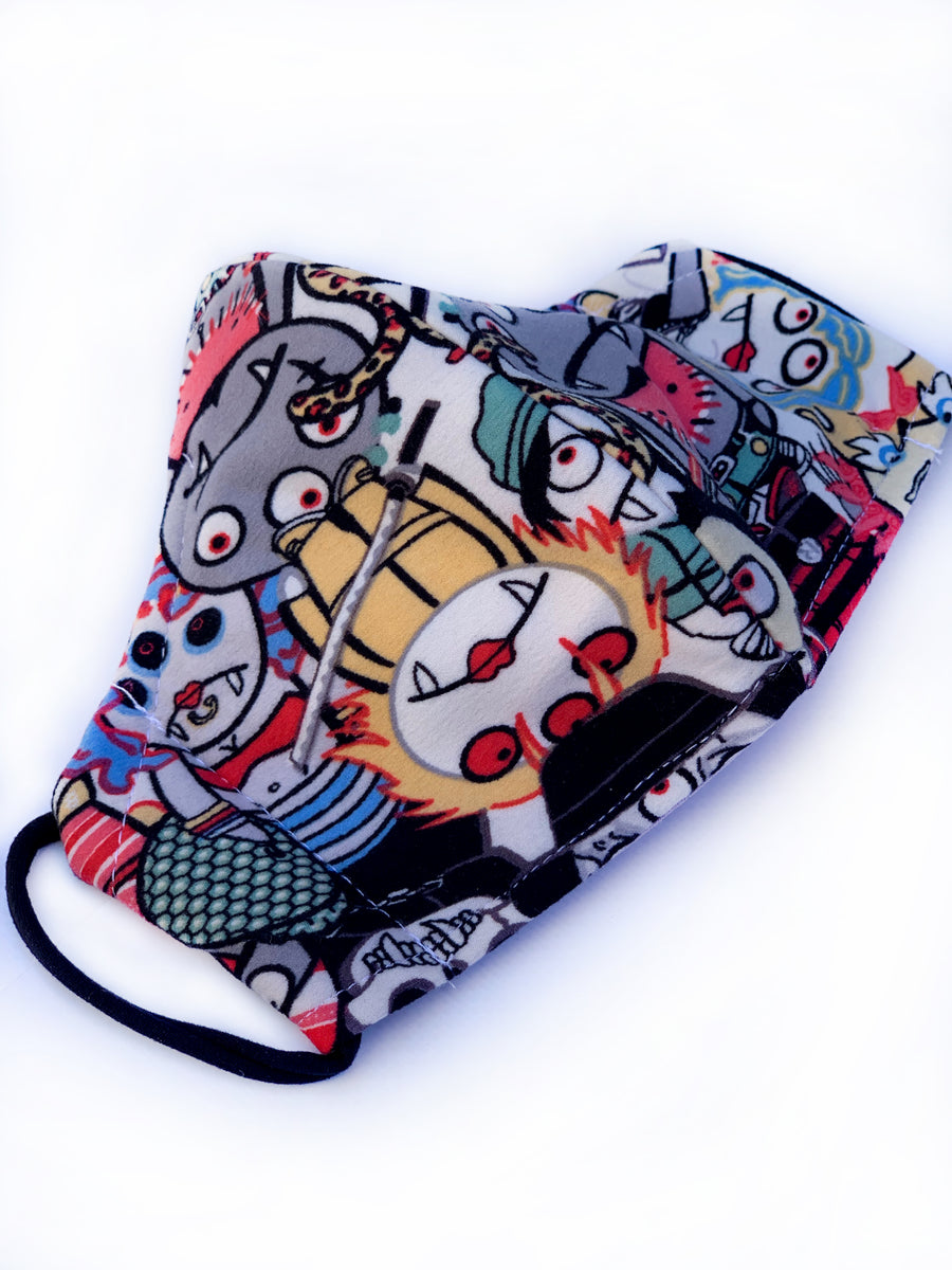 Cartoon Monster Face Mask – The Purple Puddle